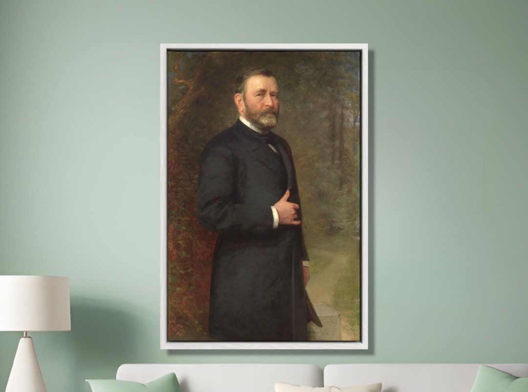 Ulysses S. Grant Framed Canvas Panel | Thomas Le Clear 18th President ...