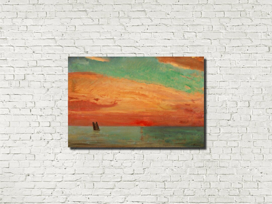 Sunrise Over the Eastern Sea Fujishima Takeji Fine Art Print - Etsy