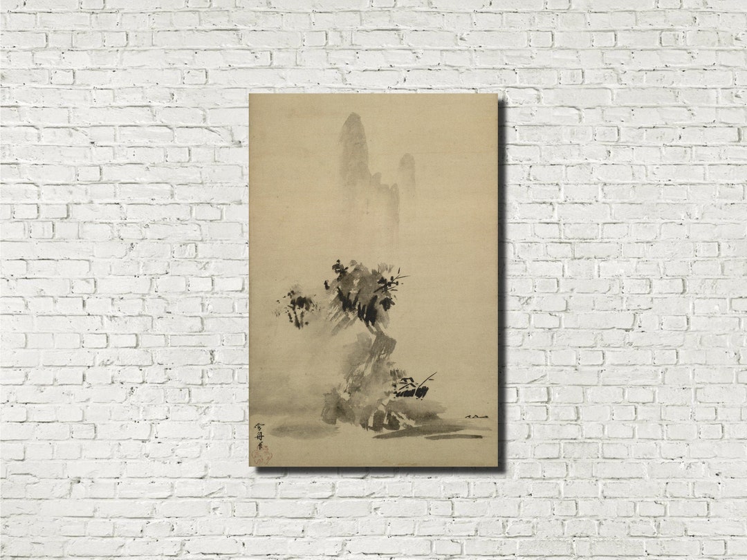Sesshū Tōyō Fine Art Print, Japanese Splashed Ink Landscape, Haboku ...