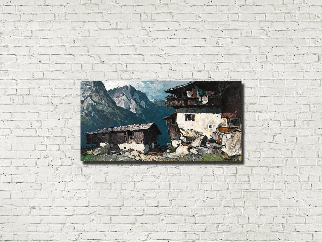 Oskar Mulley Fine Art Print, Farm in the High Mountains - Etsy
