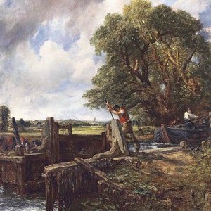 John Constable Fine Art Print : the Lock English Canal - Etsy