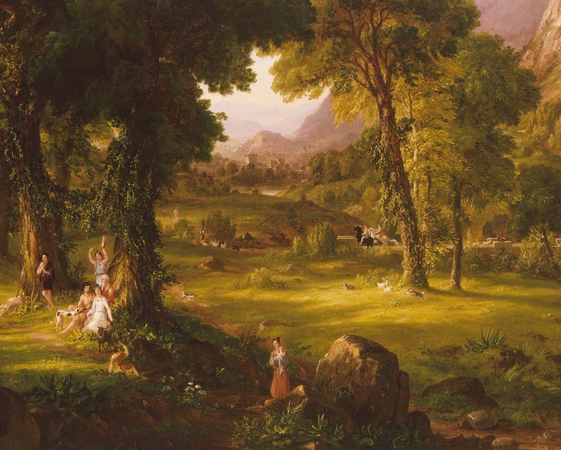 Thomas Cole Fine Art Dream of Arcadia - Etsy