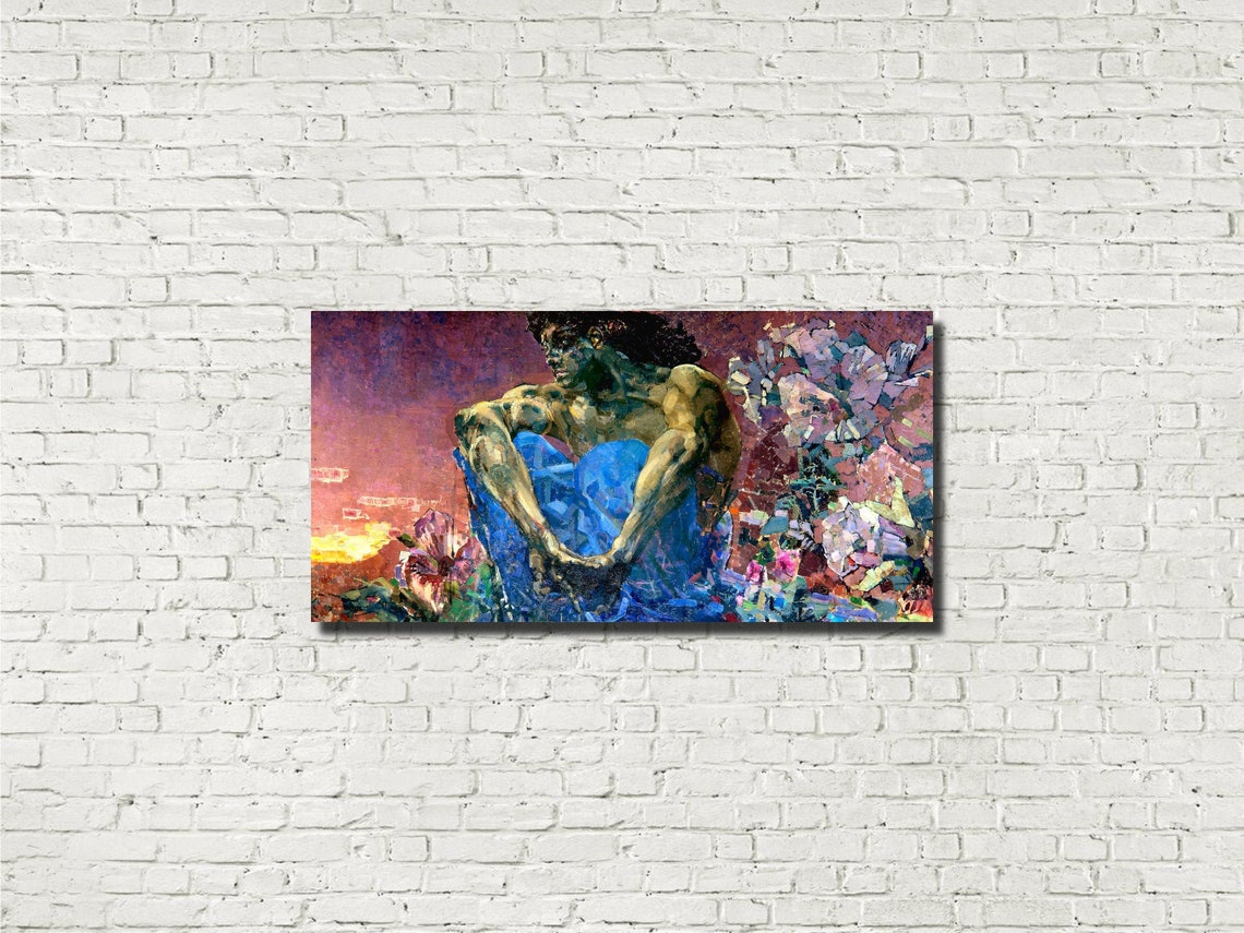 Mikhail Vrubel Fine Art Print : the Seated Demon - Etsy