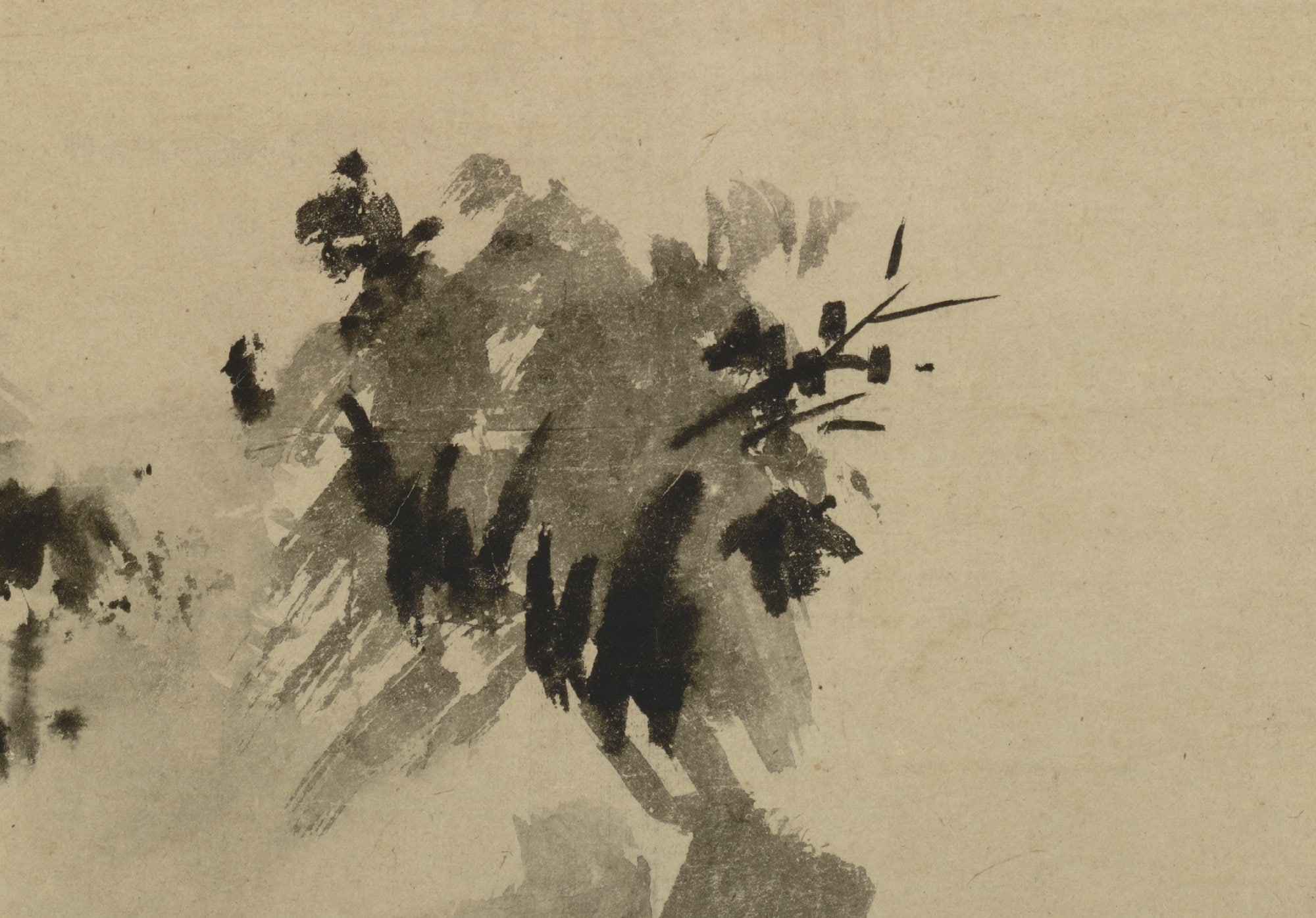 Sesshū Tōyō Fine Art Print, Japanese Splashed Ink Landscape, Haboku ...