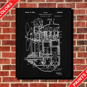Engine Patent Print Mechanic Workshop Poster - Etsy