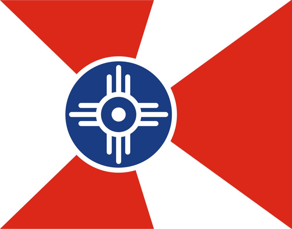 Wichita City Flag Kansas Wall Art Wichita Flag Art Wichita - Etsy