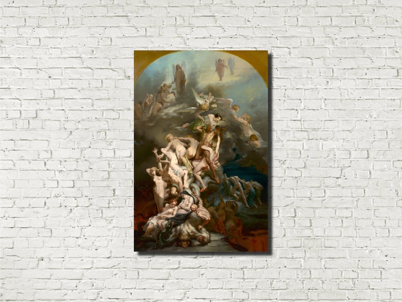 Octave Tassaert Fine Art Print Heaven and Hell - Etsy