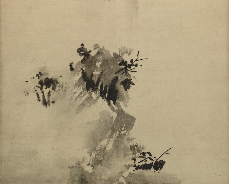 Sesshū Tōyō Fine Art Print, Japanese Splashed Ink Landscape, Haboku ...