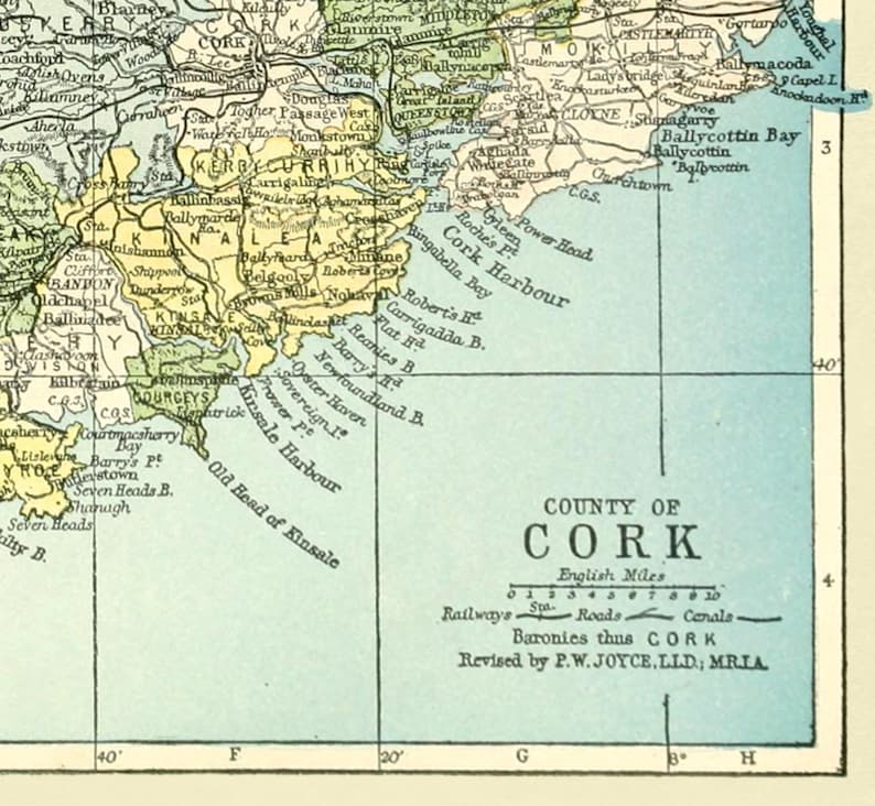 Old Map Baronies of Cork Ireland - Etsy