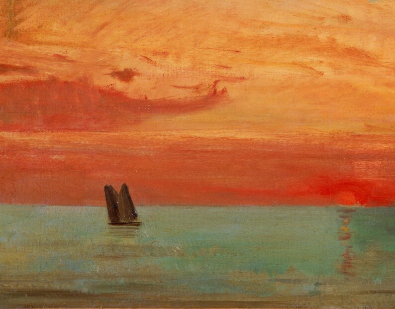 Sunrise Over the Eastern Sea Fujishima Takeji Fine Art Print - Etsy