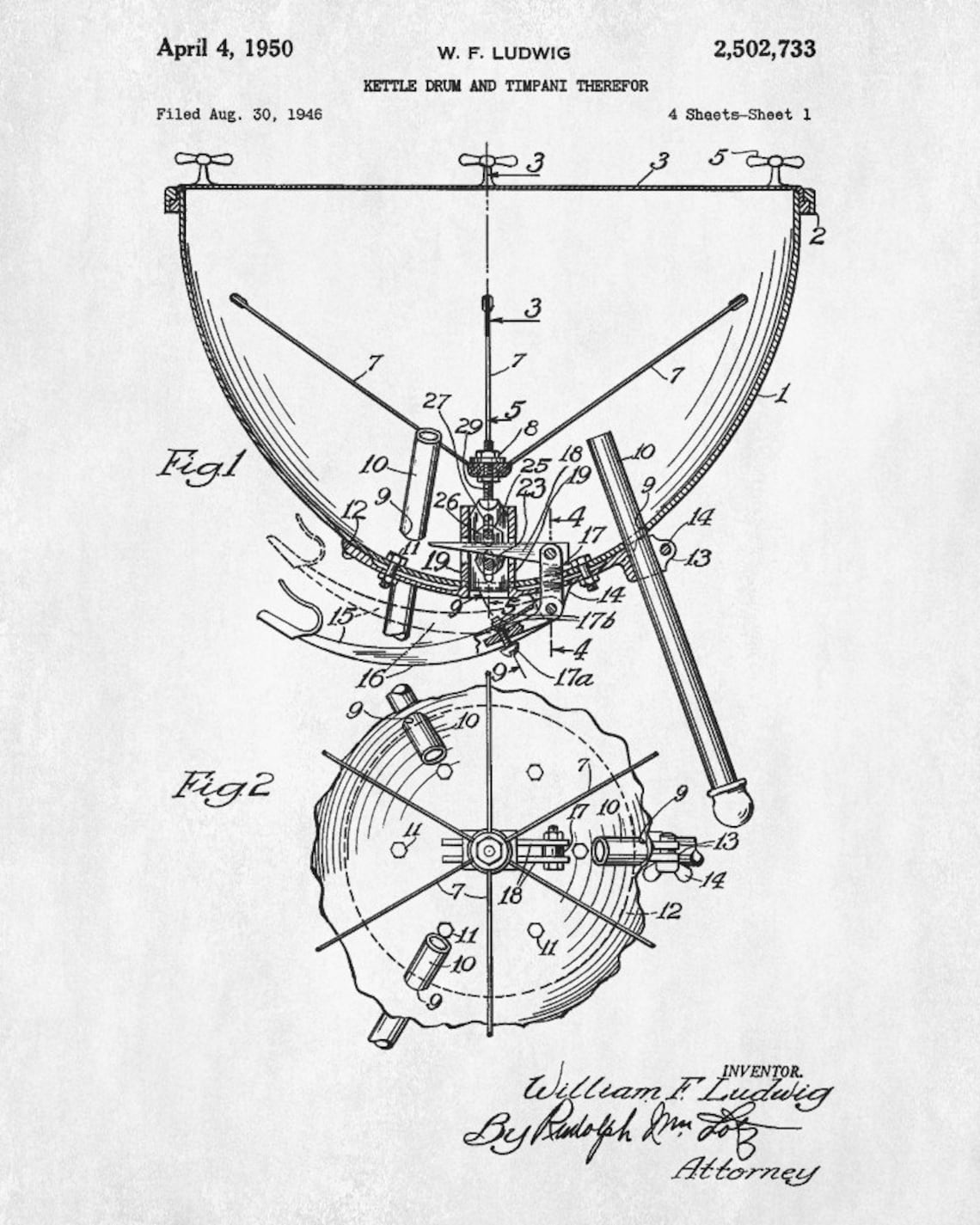 Kettle Drum Patent Print Timpani Poster Orchestra - Etsy