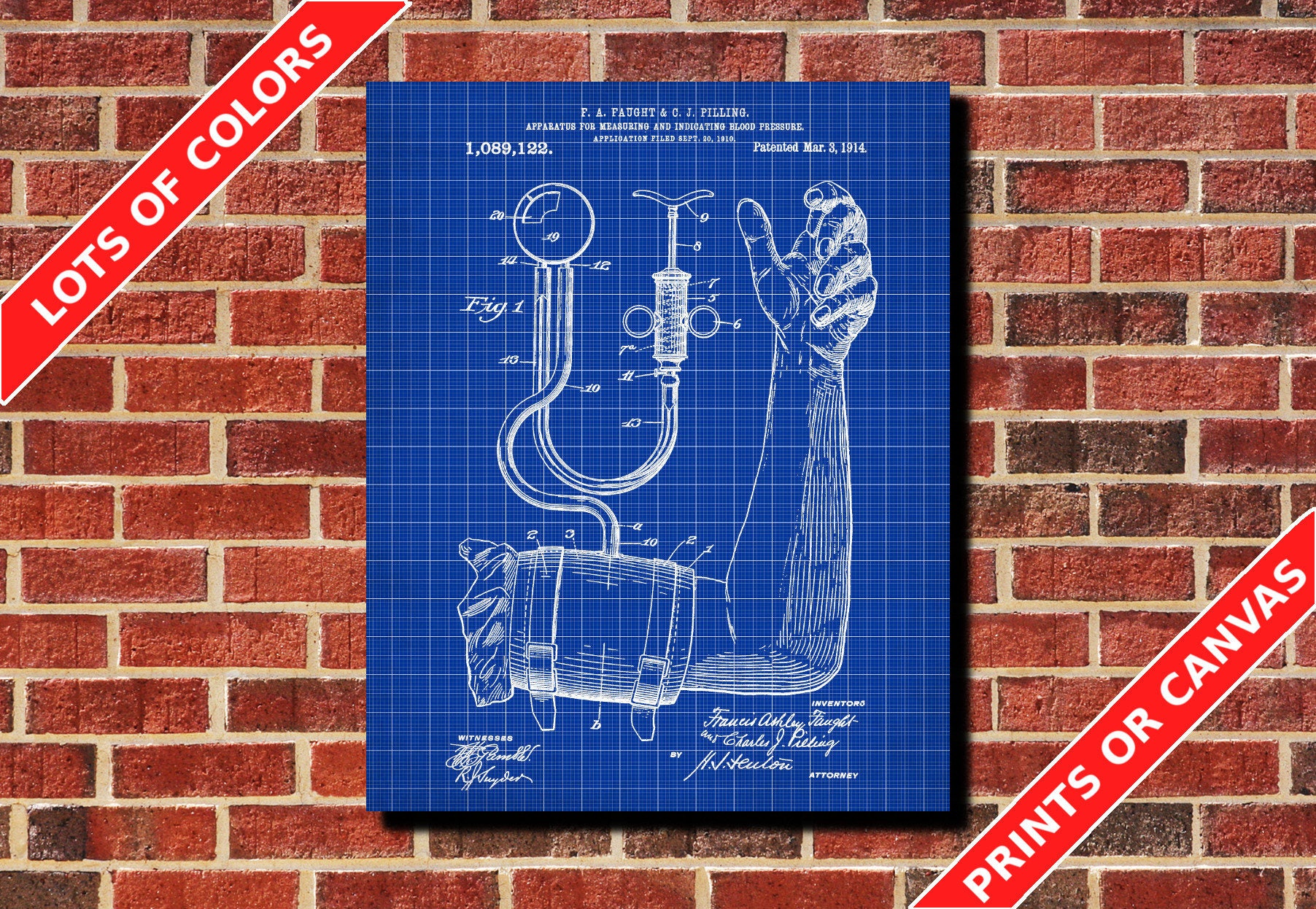 Medical Patent Blood Pressure Monitor Poster - Etsy