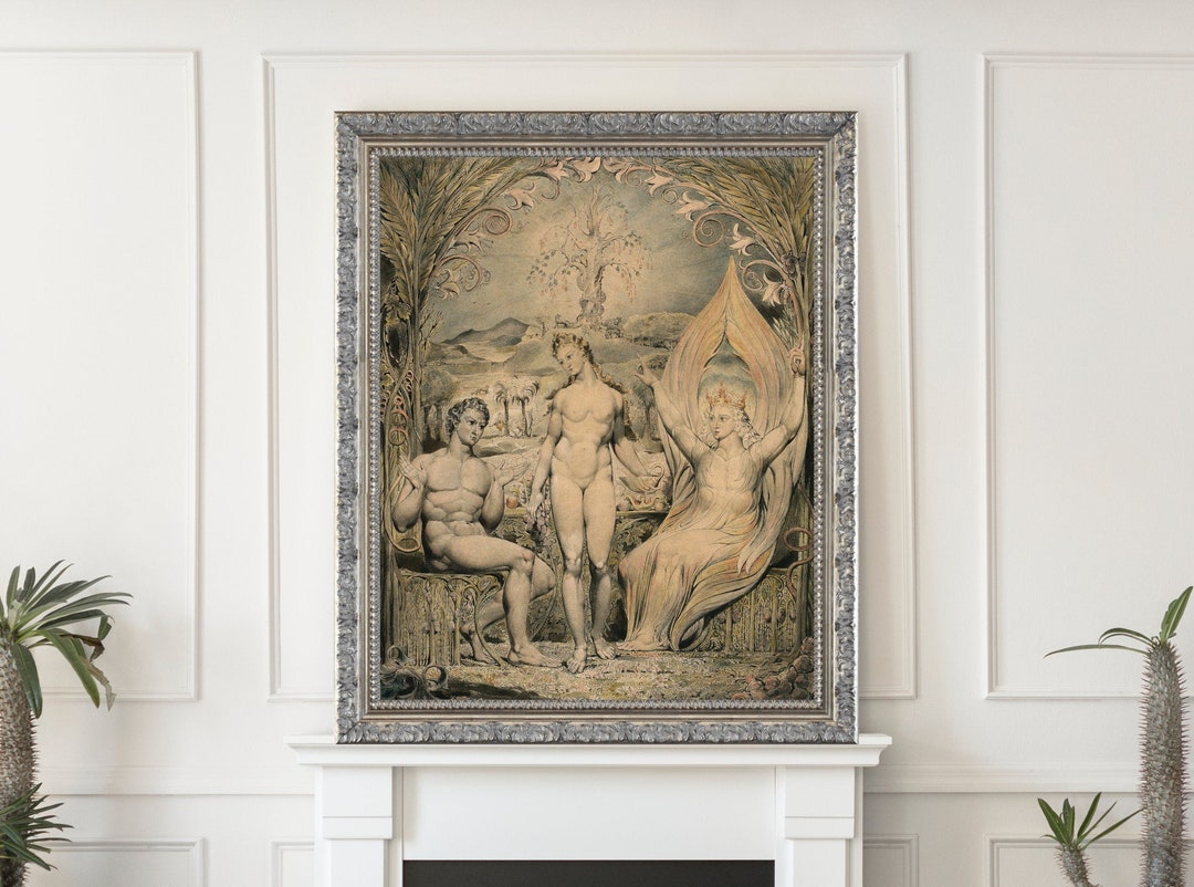 William Blake, the Archangel Raphael With Adam and Eve, Religious Art ...
