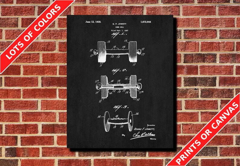 Dumbbell Poster Vintage Gym Decor Weight Training - Etsy