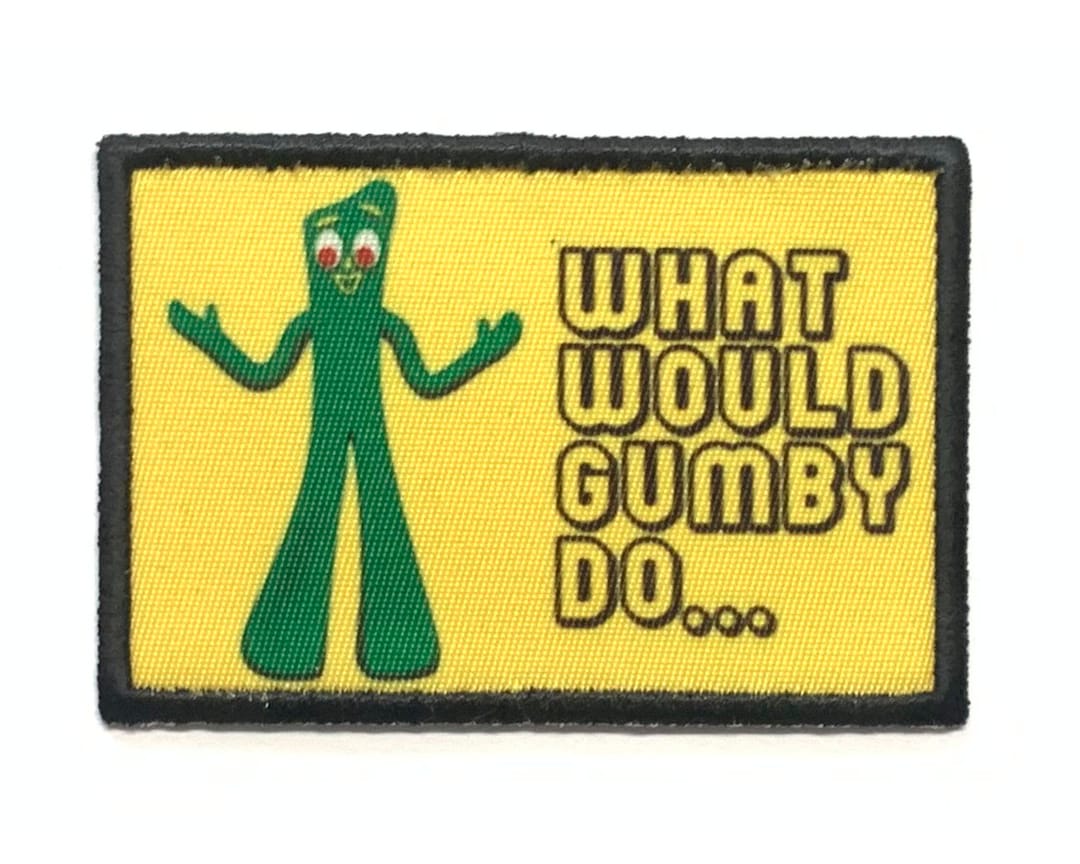 WWGD Gumby 2x3 Inch Iron on Moral Patch! Hook Fastener Available - Etsy