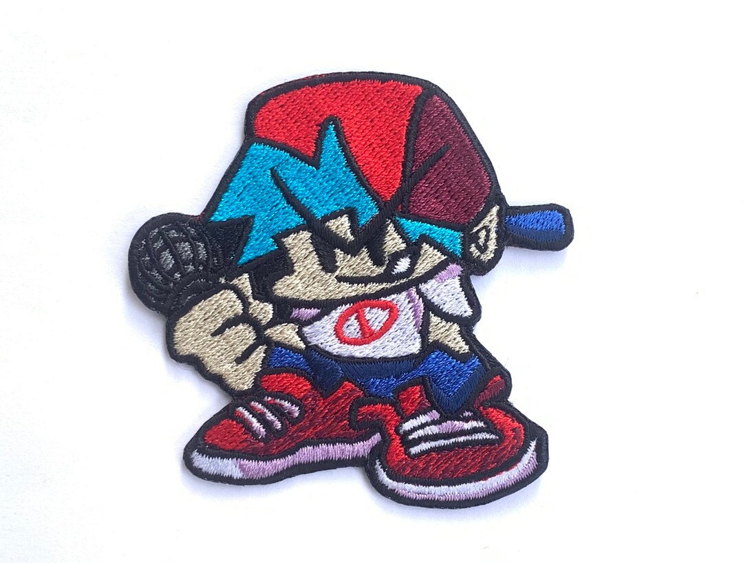 Boyfriend From Friday Night Funkin Embroidered Patch FNF Iron on Patch ...