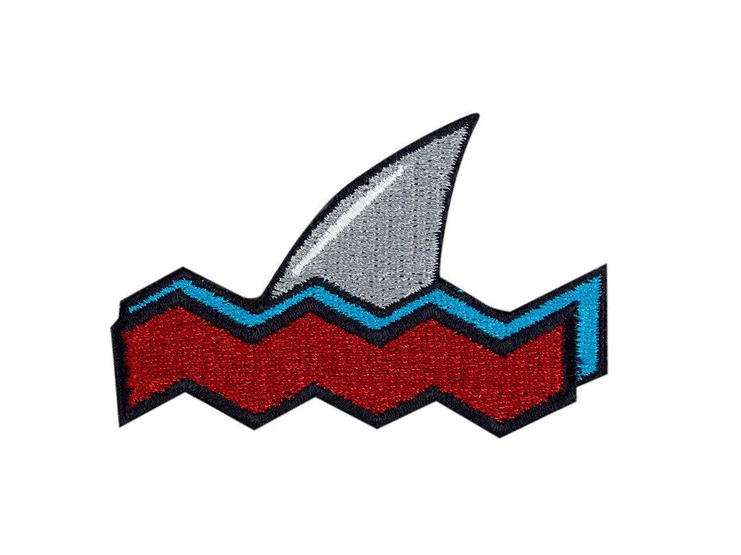 Shark Attack Embroidered Iron on Patch Iron on Applique - Etsy