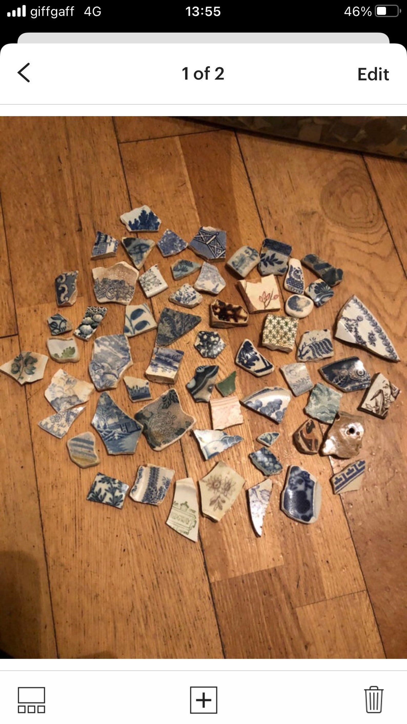 FREE SHARD Buy One and Get One FREE Ceramic Shard Sea Pottery Victorian ...