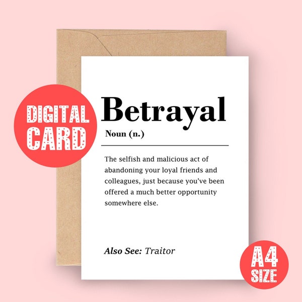 Betrayal - Etsy