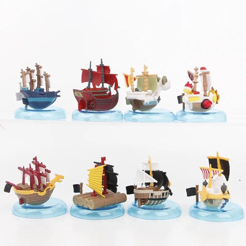 One Piece Mini Figure Set – Luffy, Zoro, Sanji & Pirate Ship PVC ...