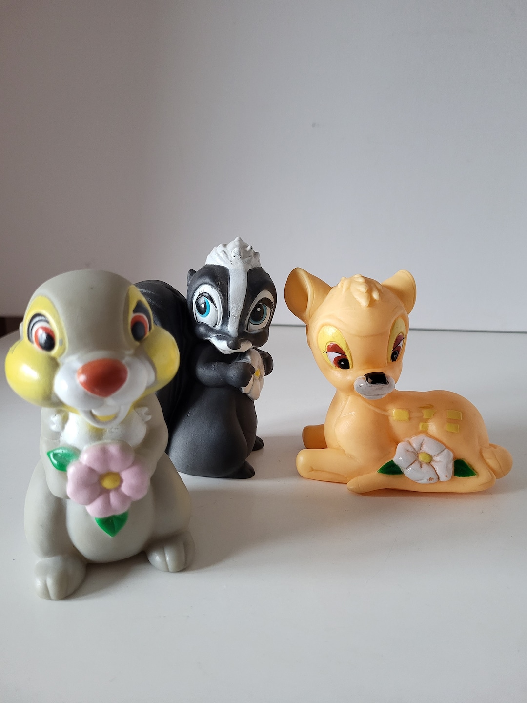 Set of 3 Squeaky Toys, Bambi, Thumper and Flower. Walt Disney - Etsy