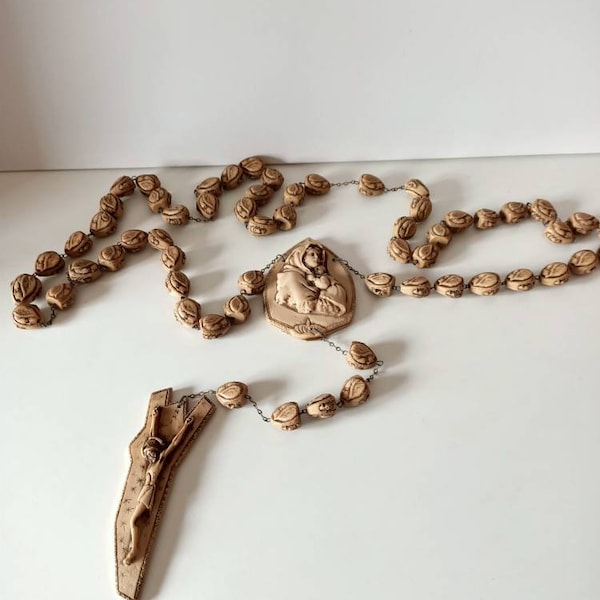 Inri Vintage Rosary - Etsy