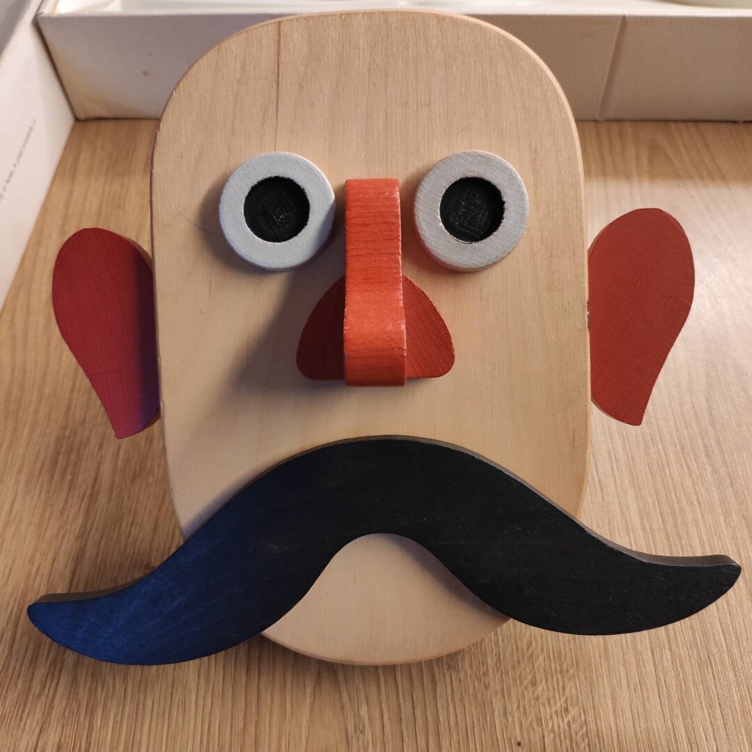 Wooden Toy 1950s, Make a Face With Interchangeable Features - Etsy