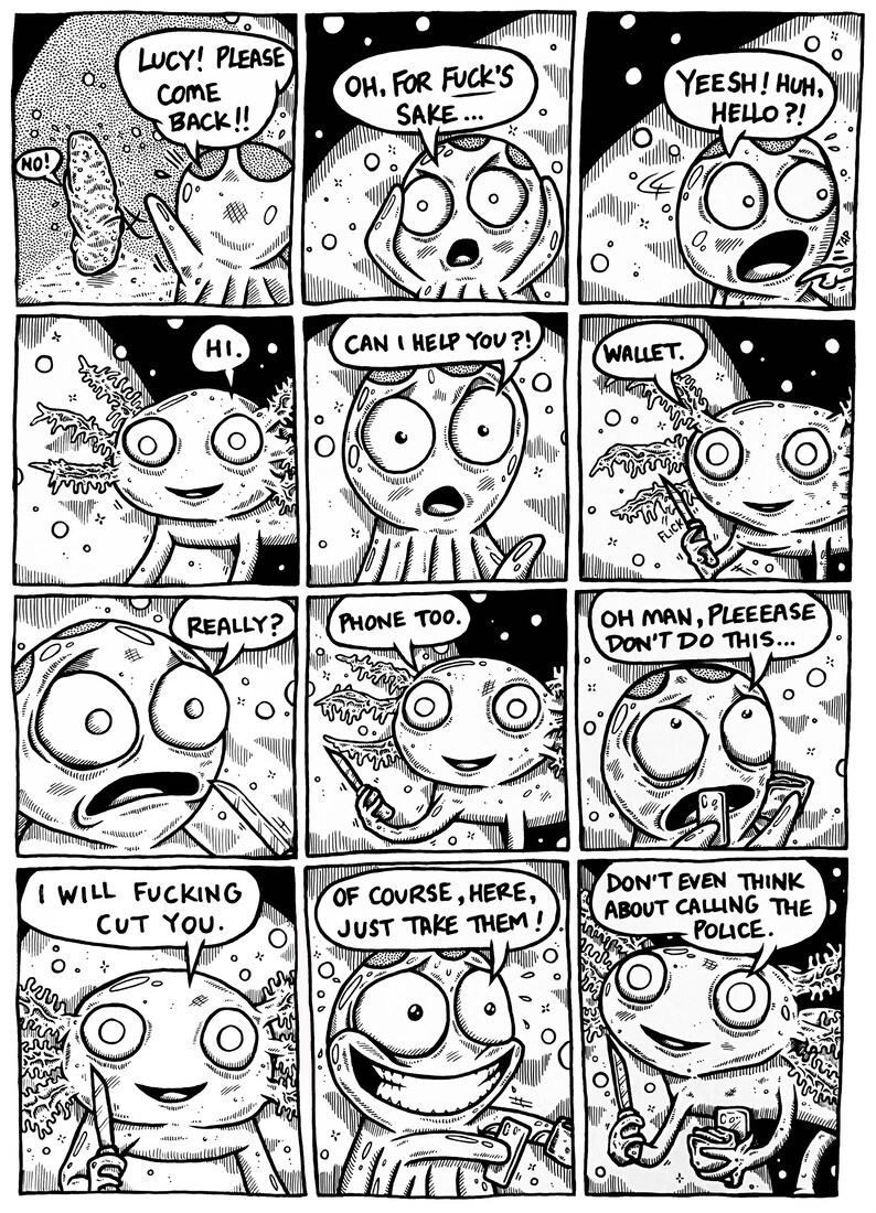 Issue 1 & 2 (double Comic) of 'the Existential Crises of Ian Squirtis' by Lloyd Mills - Etsy