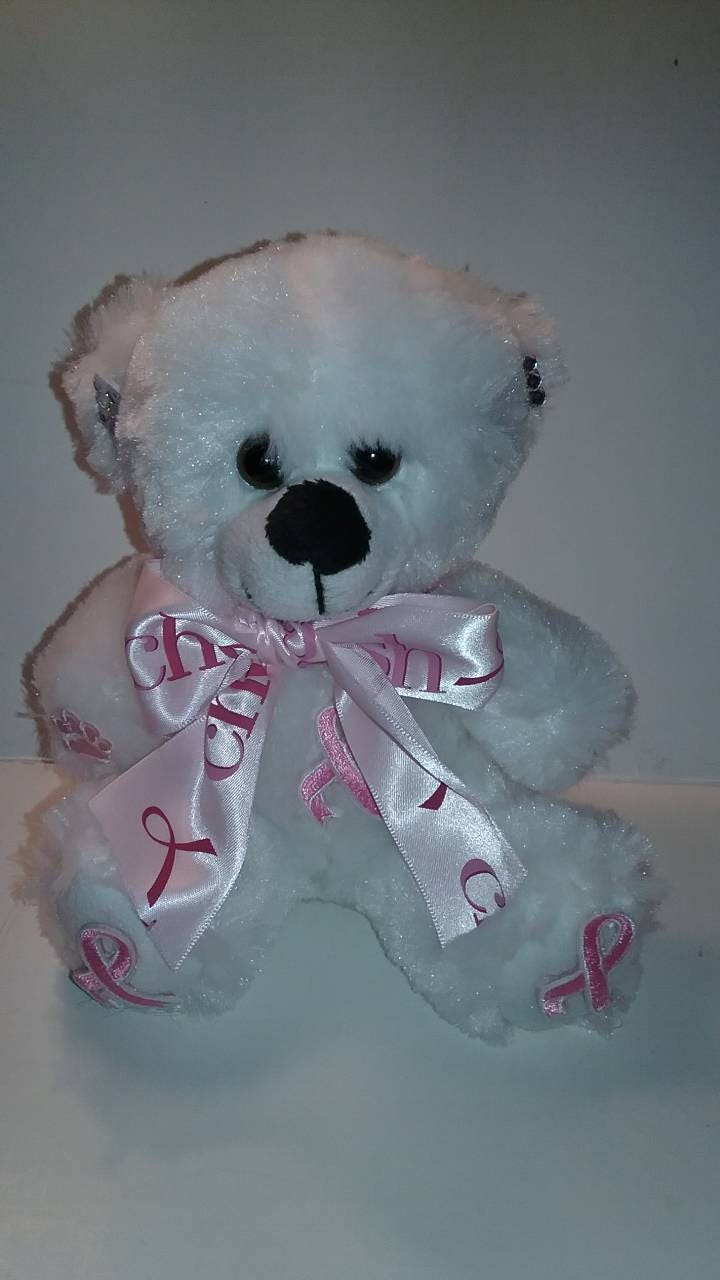 Pink Ribbon Awareness Handmade 6 inch sitting Teddy Bear | Etsy