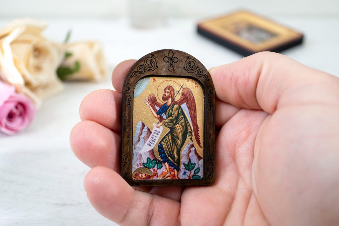 Saint John Icon the Forerunner Compact Wooden Christian Icon ...