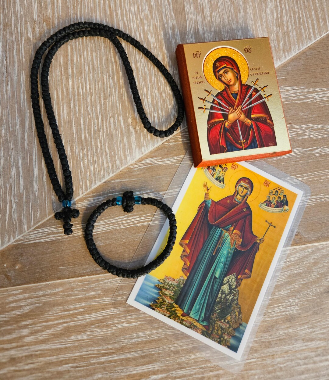 Christian Items Gift Set, Includes Icon With Virgin Mary , Authentic ...