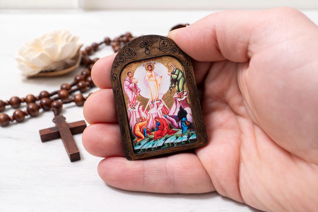 The Transfiguration "metamorphosis" of Jesus Christ in Pocket Wooden ...