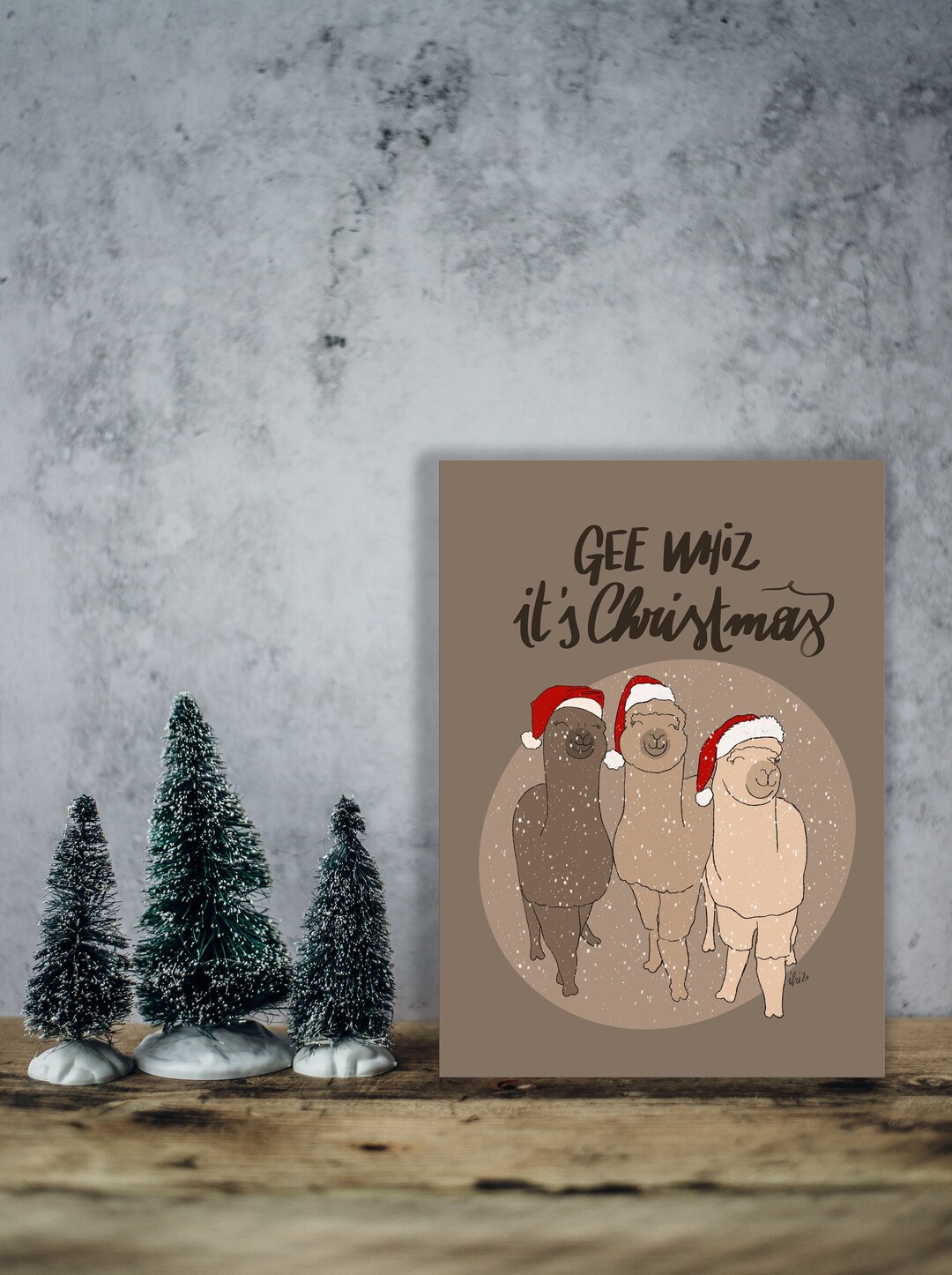 Christmas Wishes in Instant Download With Three Christmas Llamas ...