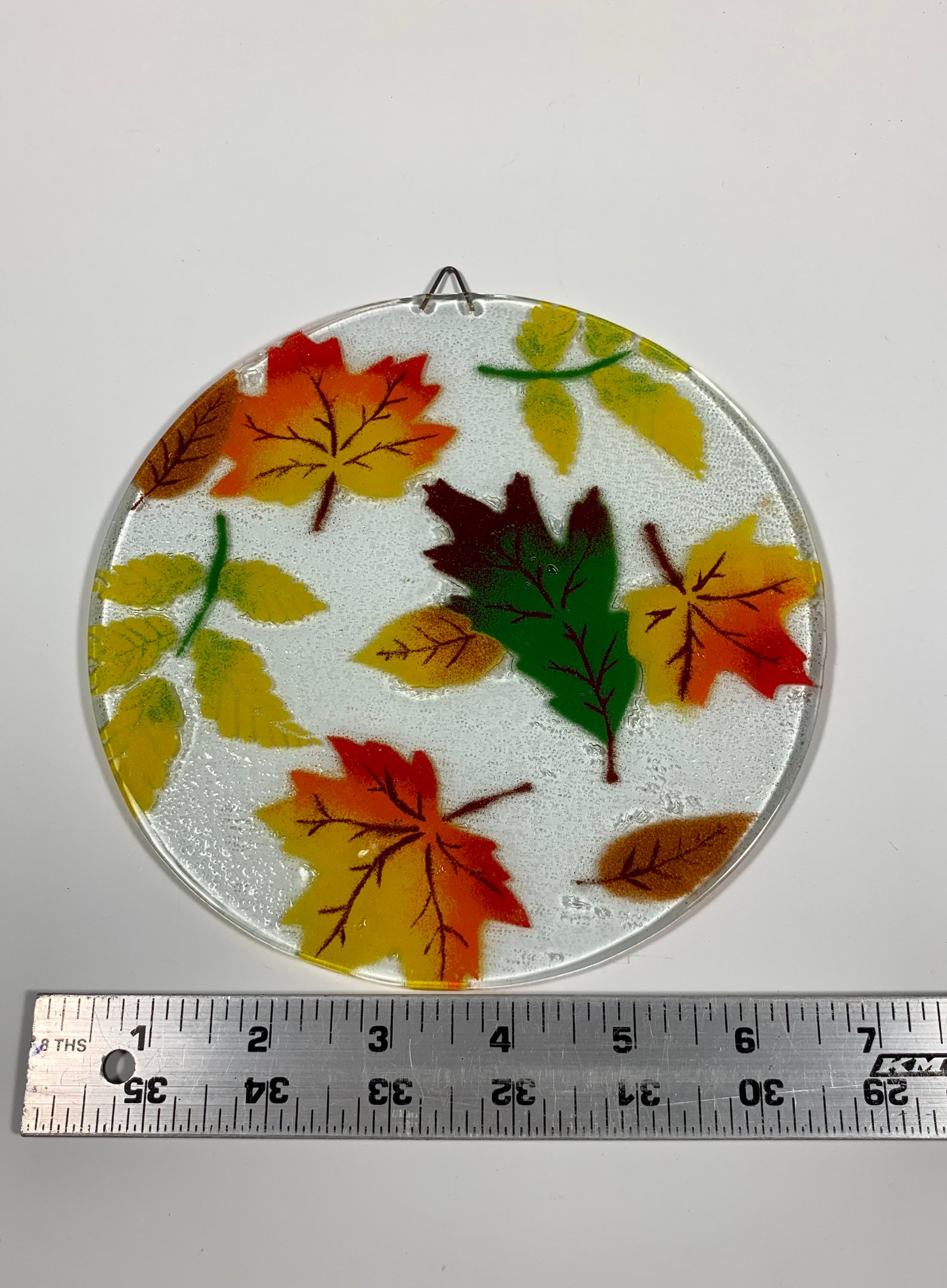 Fall Leaves Suncatcher Fused Glass Large Sun Catcher - Etsy