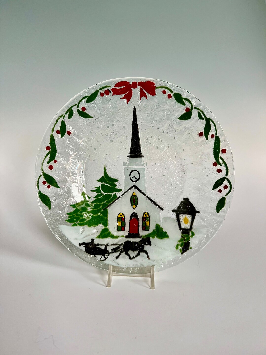 Winter Scene Plate - Etsy