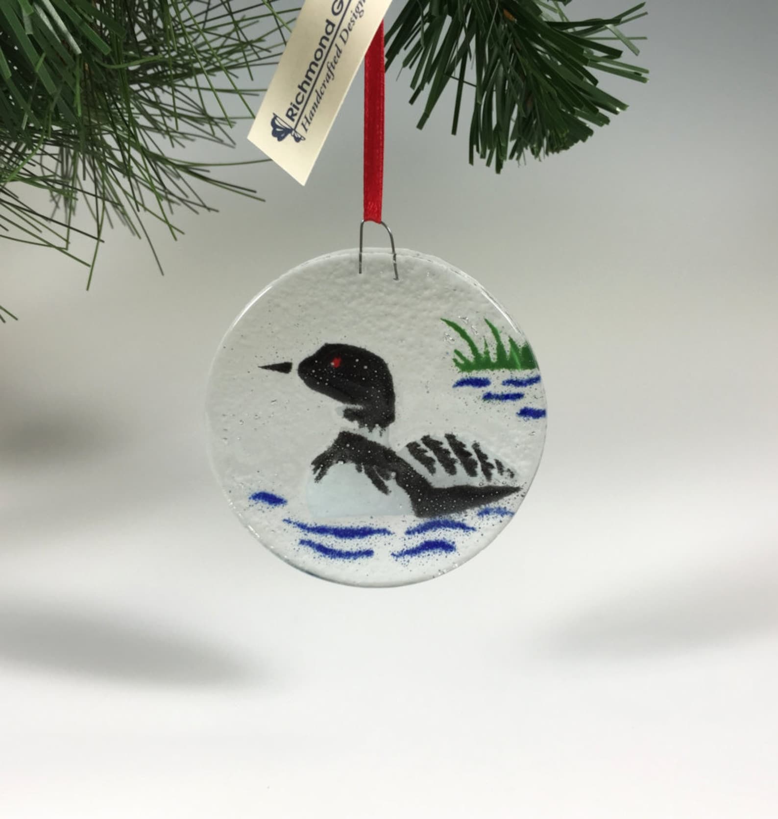Loon Ornament Fused Glass Loon Suncatcher Birds Bird - Etsy