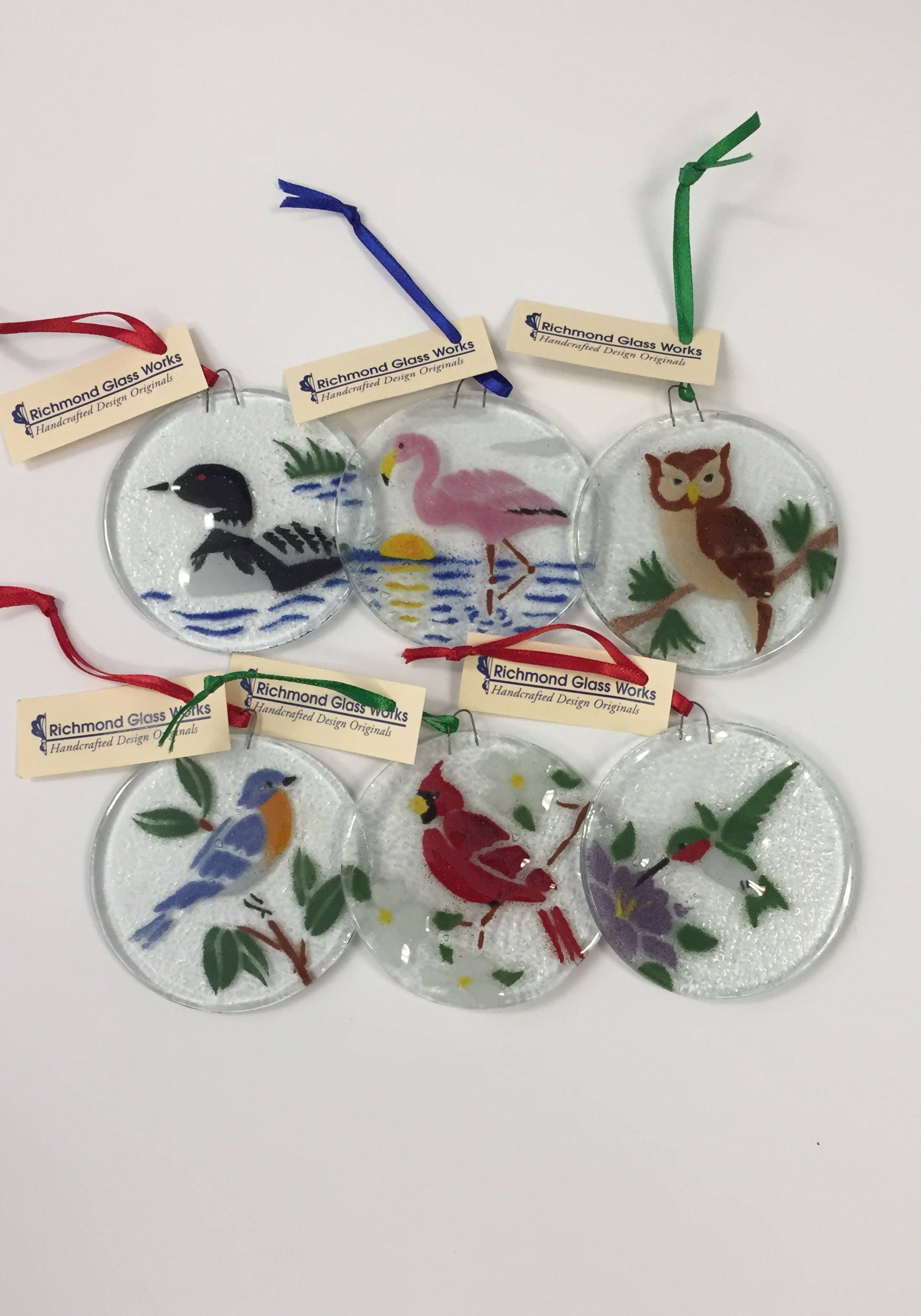 Loon Ornament Fused Glass Loon Suncatcher Birds Bird - Etsy