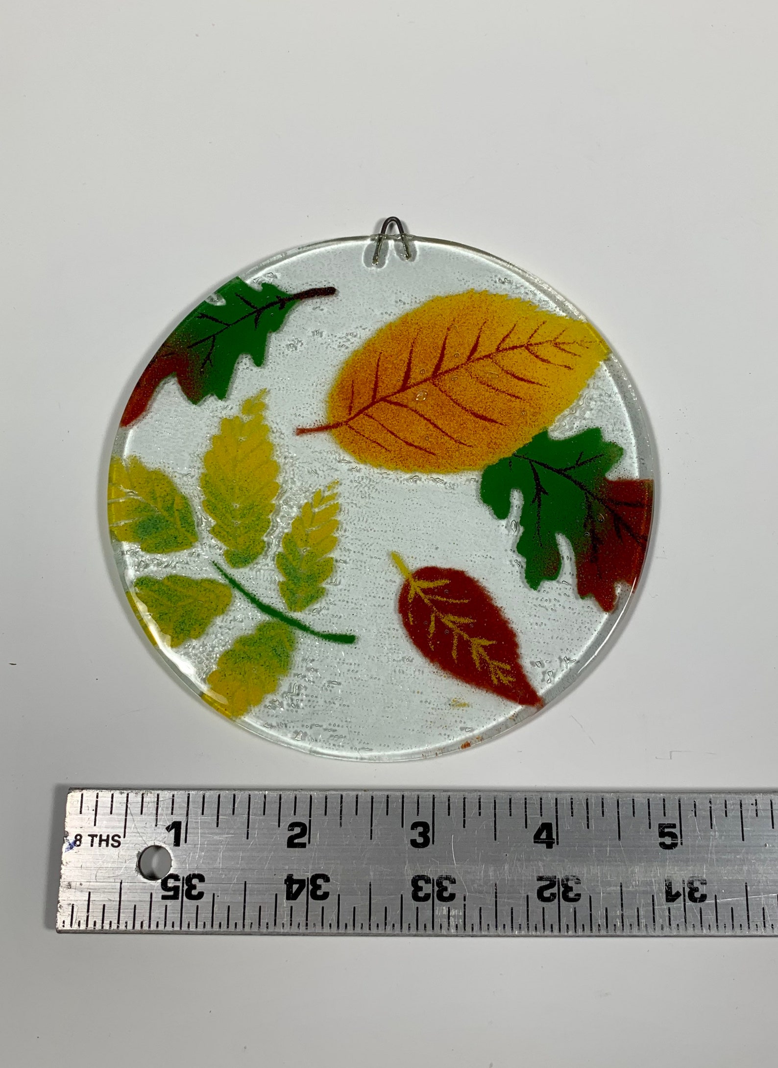 Fall Leaves Suncatcher Foliage Autumn Window Hanging Fused - Etsy