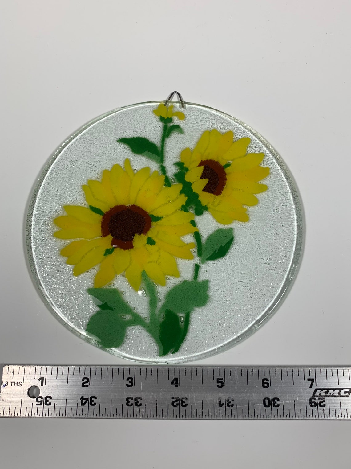 Sunflower Suncatcher Fused Glass Large Sun Catcher | Etsy