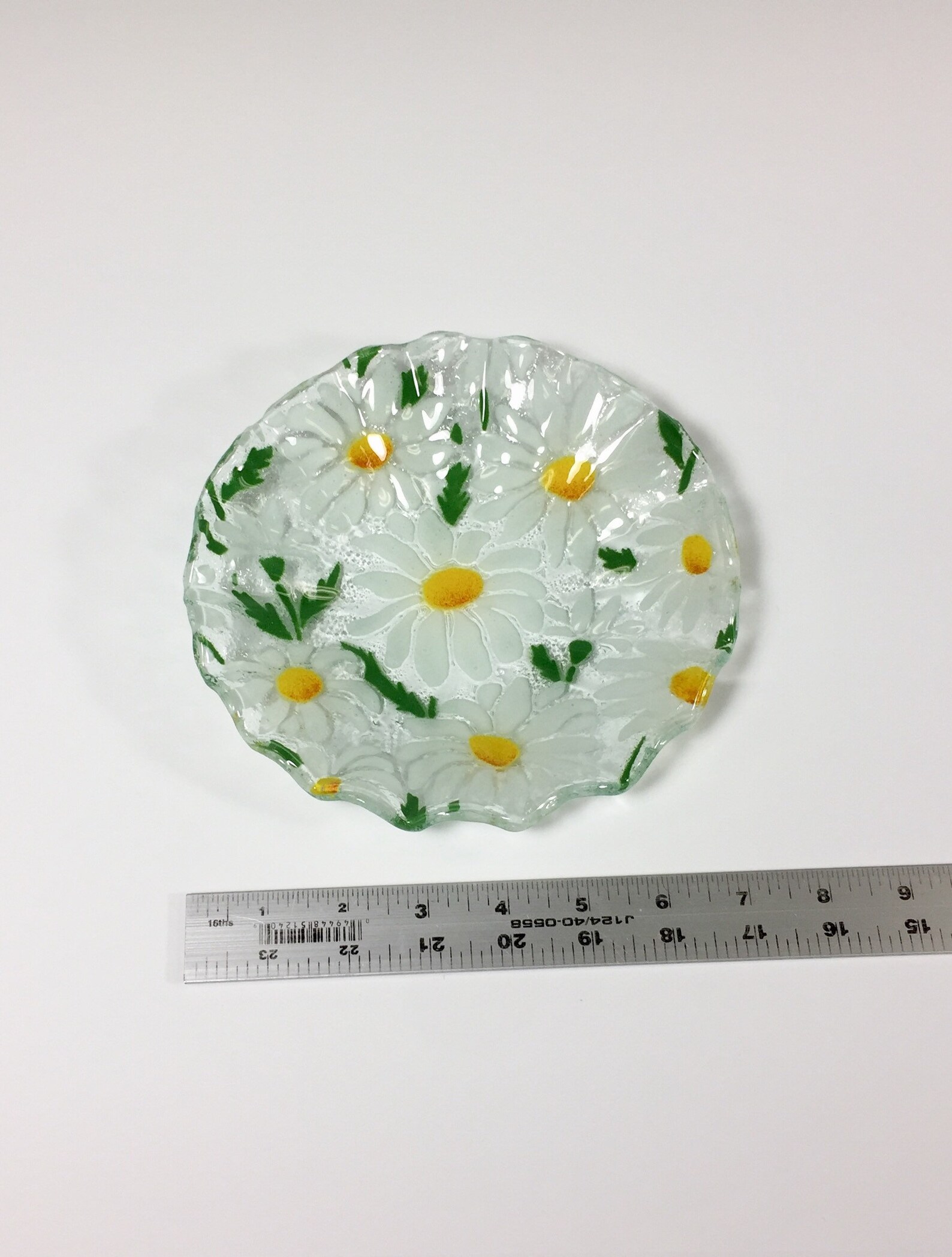 Daisy Bowl, Fused Glass, Dish, Candy Dish, Marguerite, Daisies, White ...