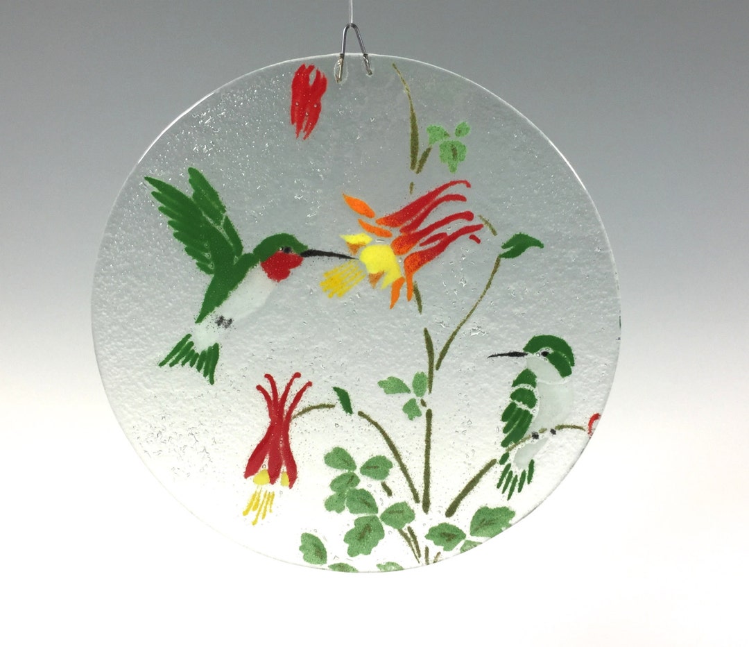 Hummingbird Suncatcher, Fused Glass, Hummingbirds, Humming Bird, Bird ...