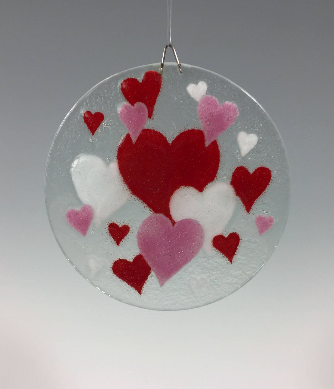 Red Heart Suncatcher, Valentines Day Sun Catcher, Hearts, Pink Hearts ...