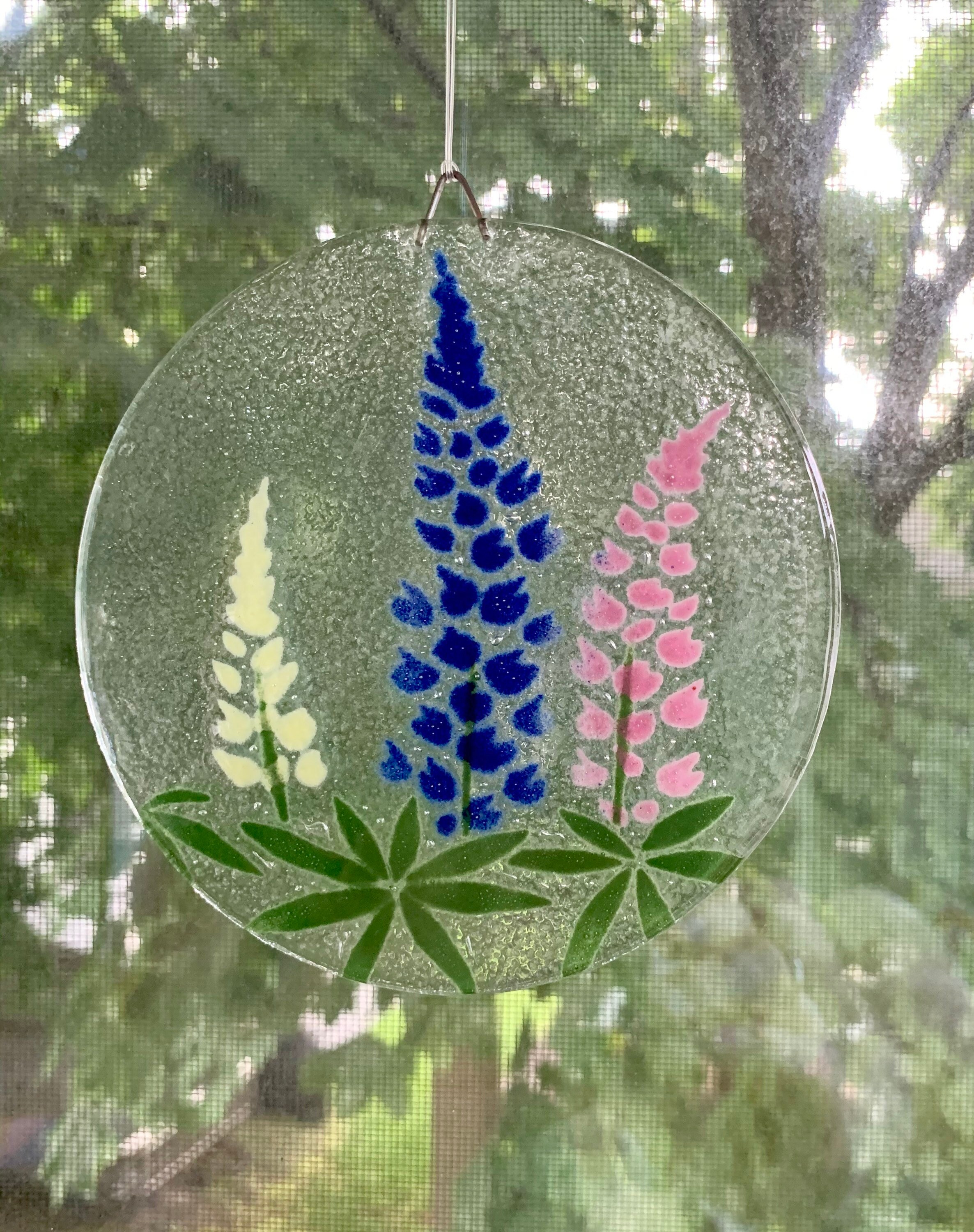 Lupine Suncatcher, Small Lupine Window Hanging, Lupines, Flowers ...