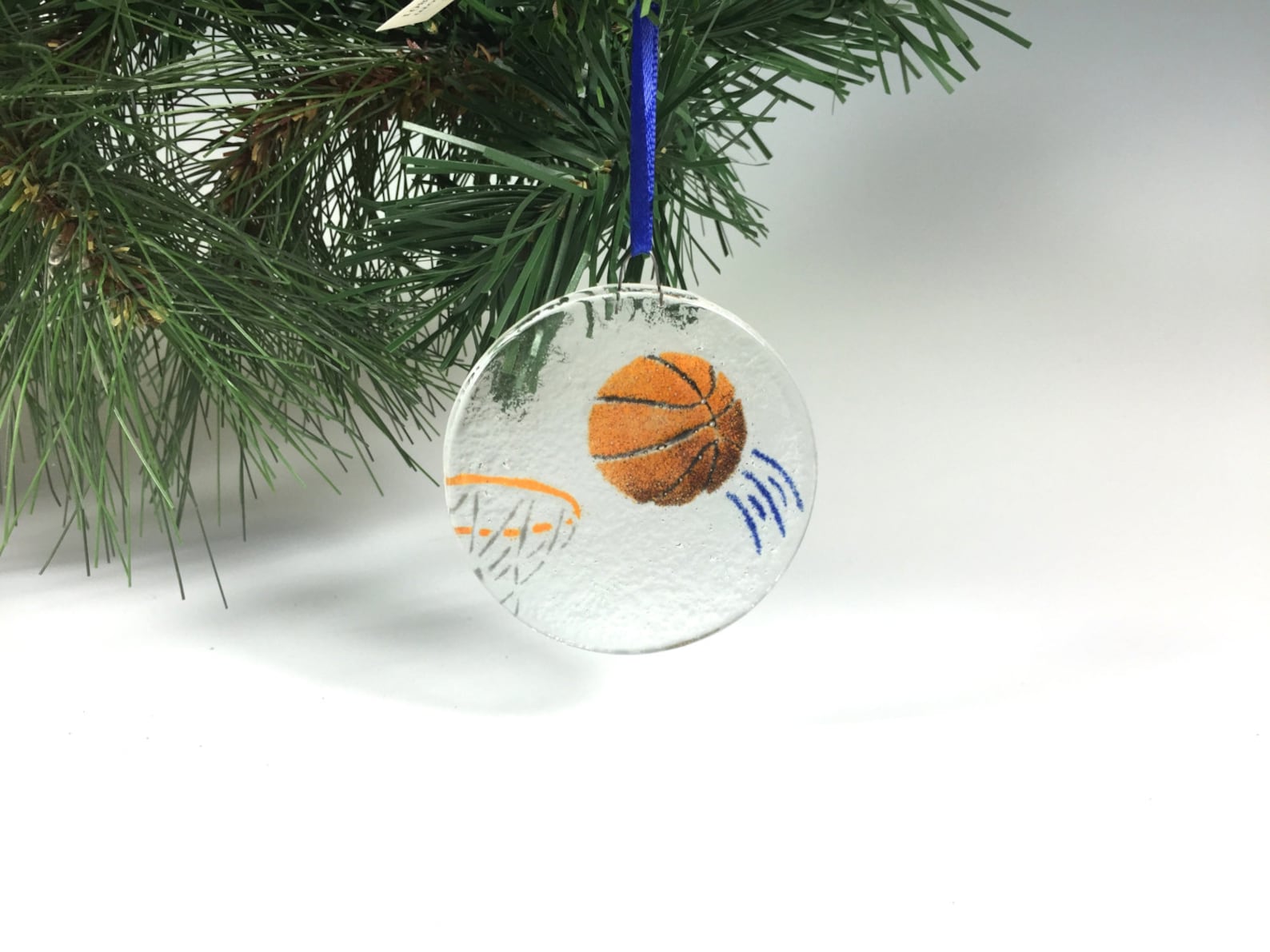 Basketball Ornament Sports Fused Glass Basketball Gift | Etsy