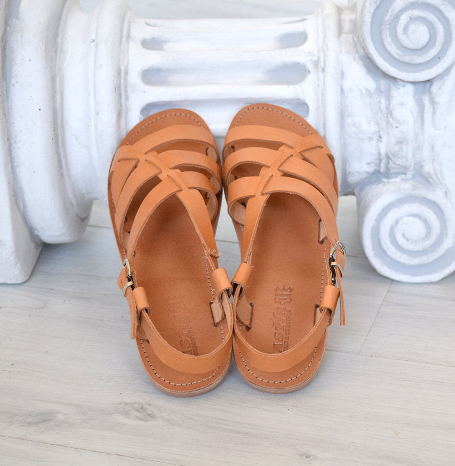 Men’s Greek Gladiator Sandals – Handmade Minimal Summer Footwear LEROS ...