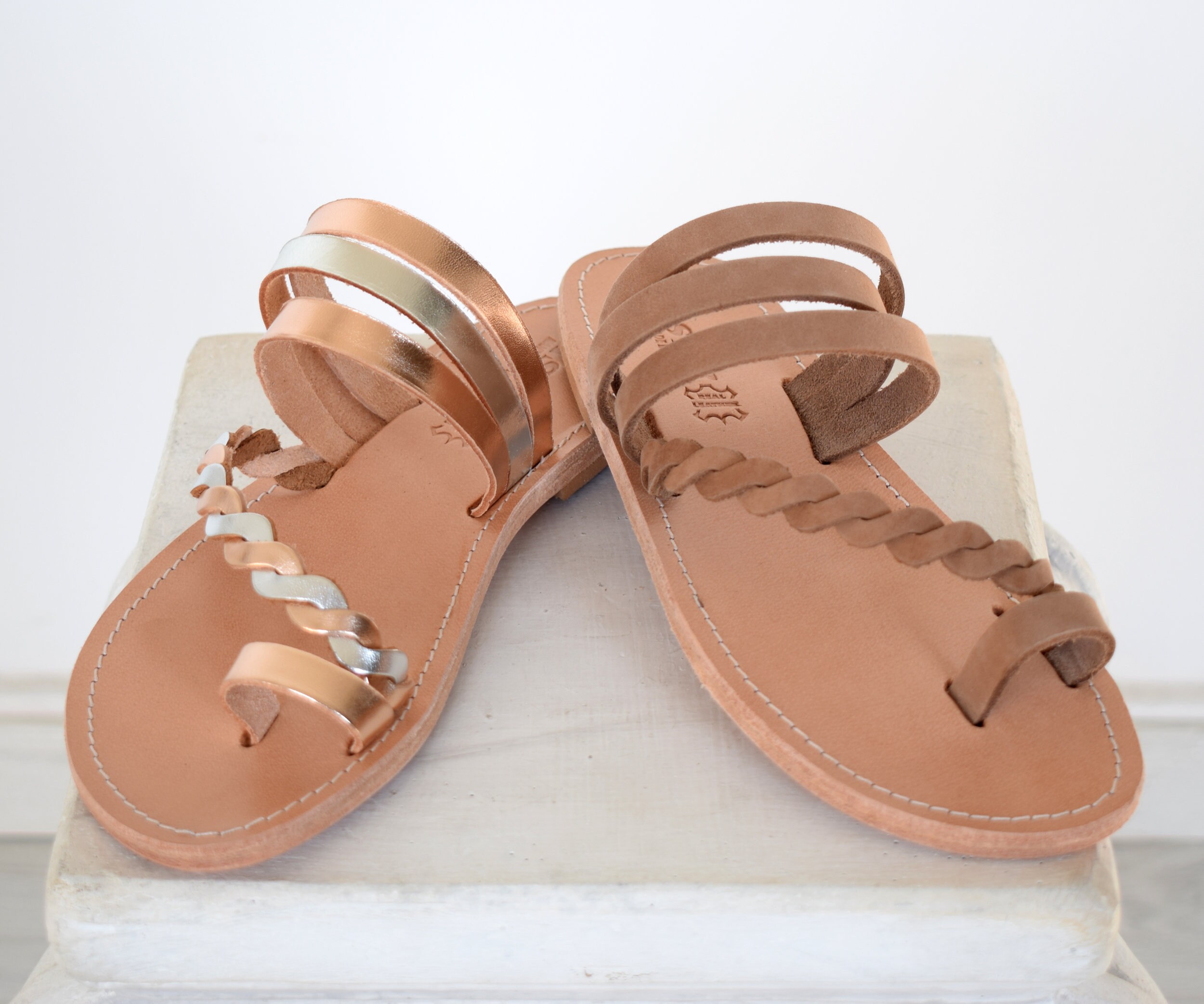 Ancient Greek leather sandals/ gladiator thong sandals/ | Etsy