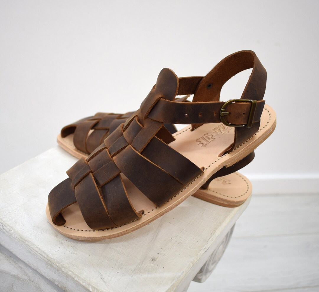 Fisherman Women Sandals Covered Finger Toe Handmade With High Quality ...