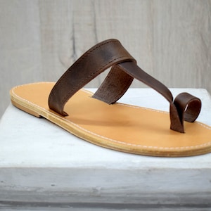 Handmade Ancient Greek Leather Sandals for Men | Roman Flip Flop Jesus ...