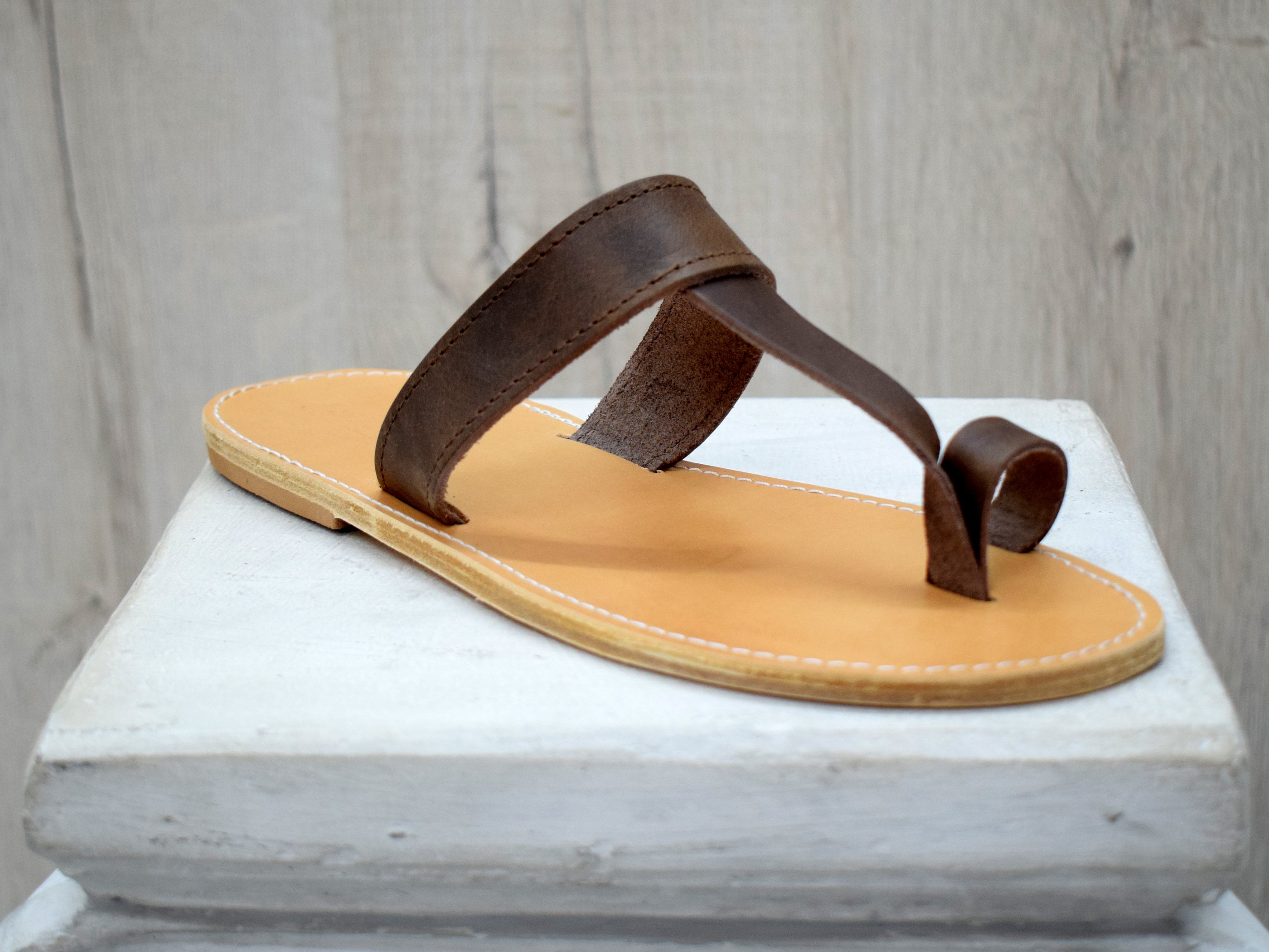 Handmade Ancient Greek Leather Sandals for Men | Roman Flip Flop Jesus ...