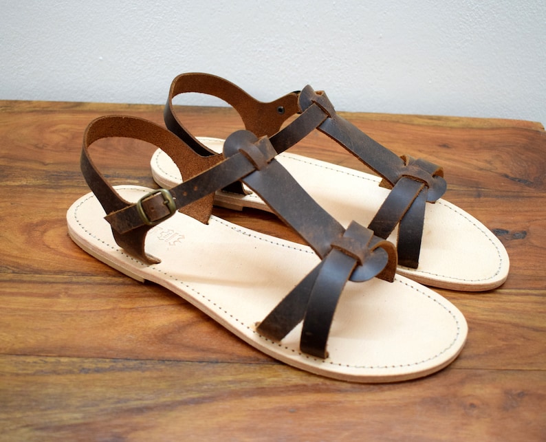 Men Greek Leather Sandals Handmade Spartan Sandals - Etsy